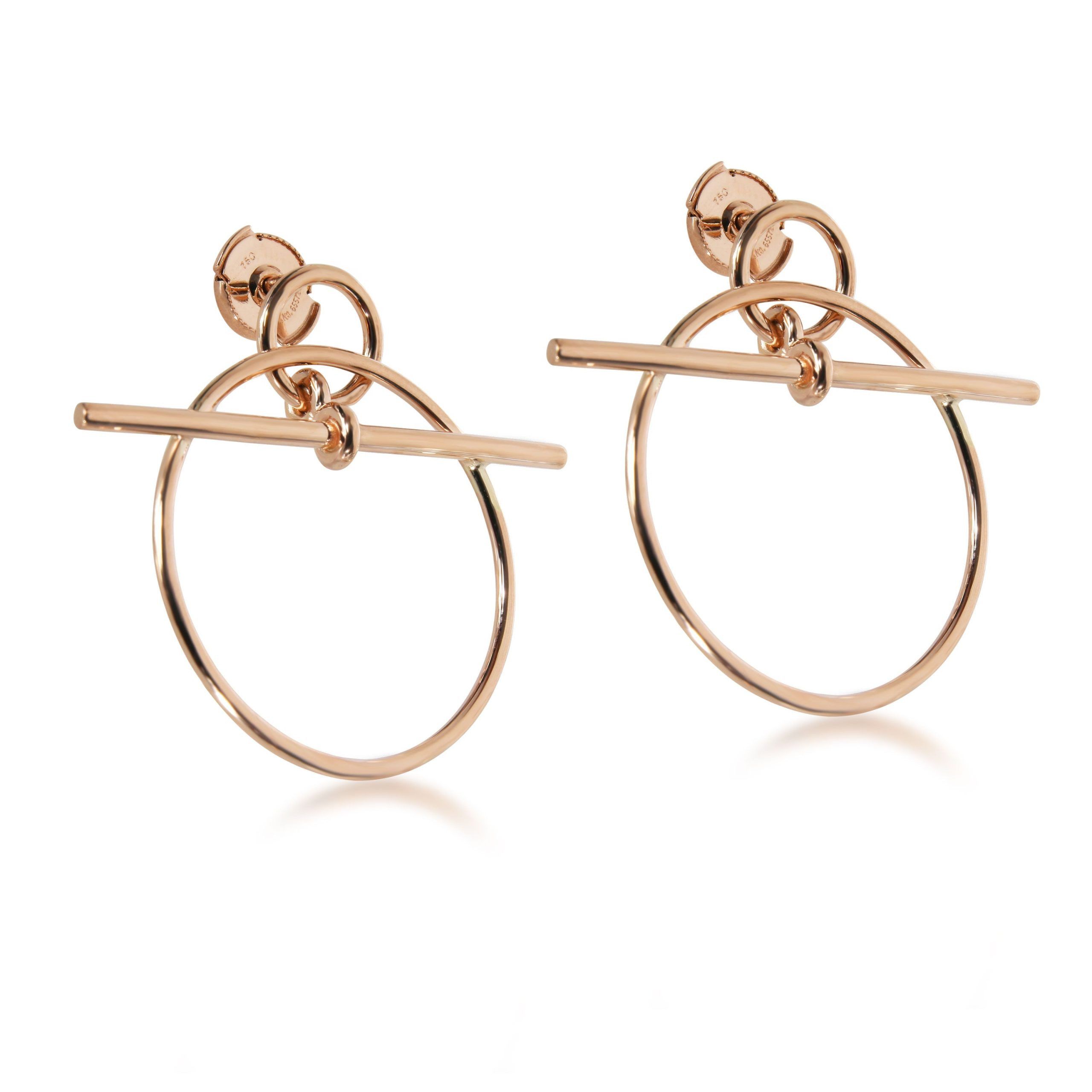 Hermes Hermès Small Model Loop Earring in 18K Rose Gold | Grailed