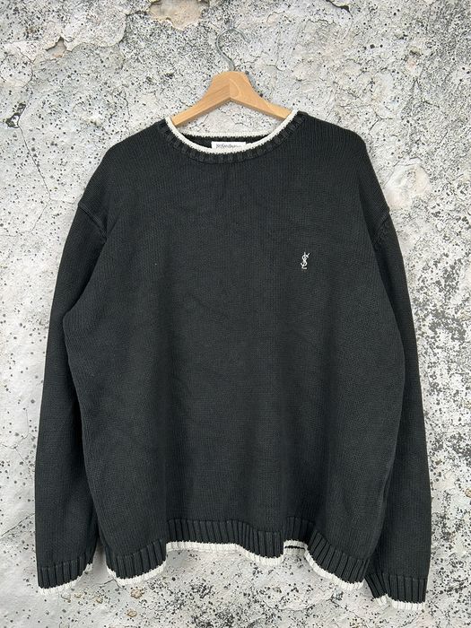 Vintage Yves Saint Laurent Pour Homme Sweater Knit Black 90s Rare | Grailed