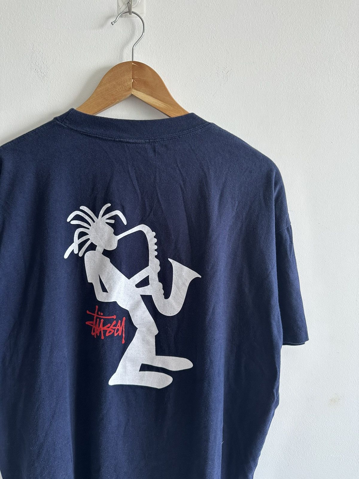 Streetwear × Stussy × Vintage Vintage Stussy Stickman Trumpet single ...