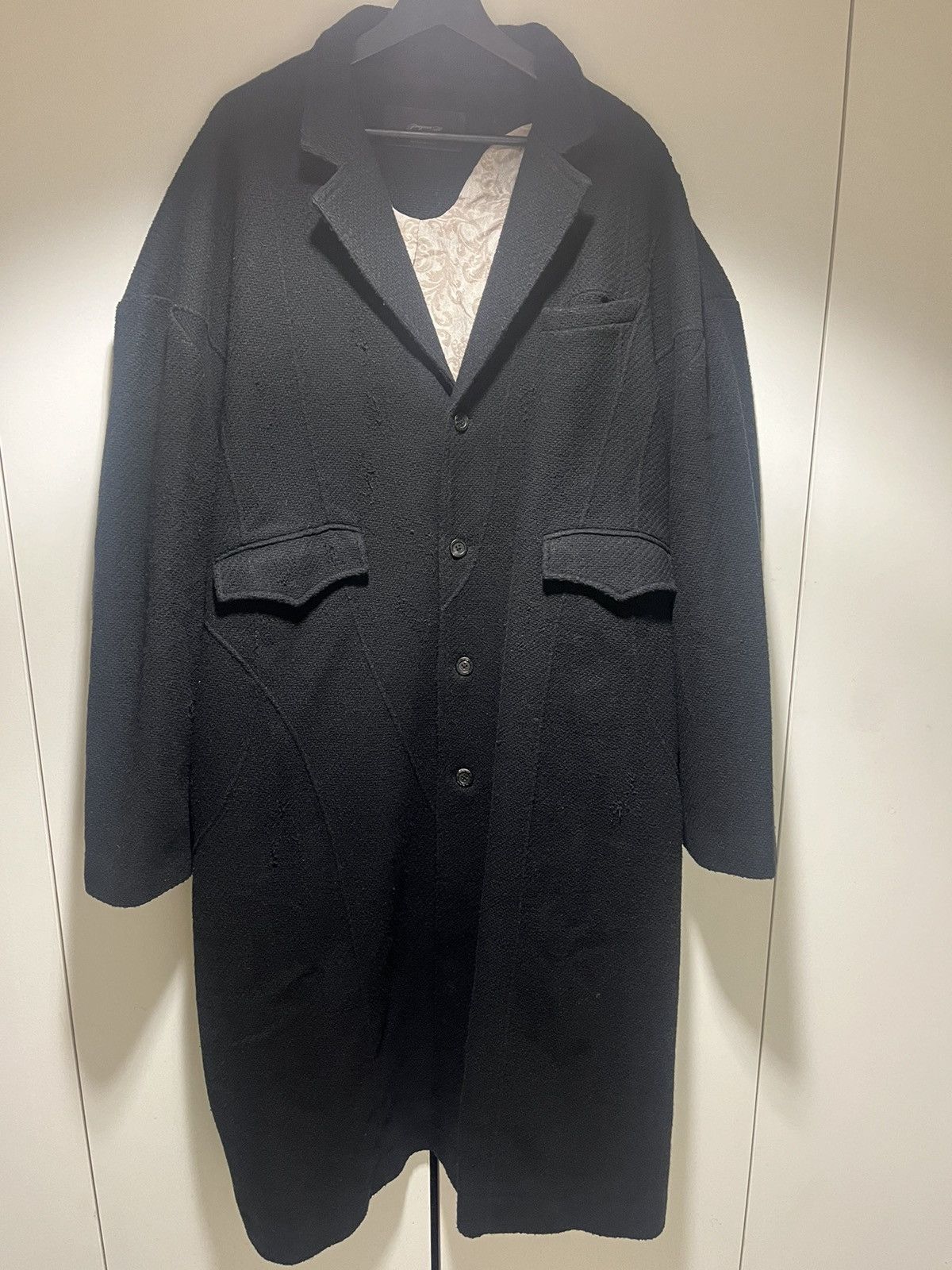 Professor.E Professor E Distressed Wool Coat | Grailed