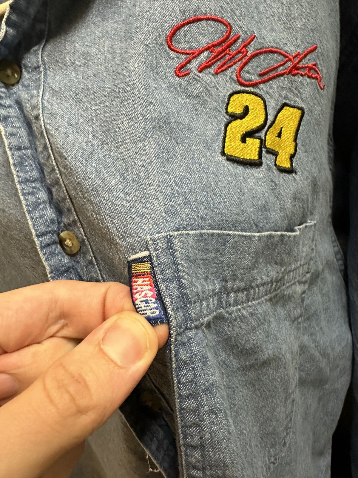 NASCAR × Vintage Vintage NASCAR Jeff Gordon Denim Button-up Shirt | Grailed