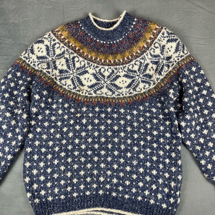 Generic Vintage Western Cultural Print Hand Knit Sweater Wool N-03 ...