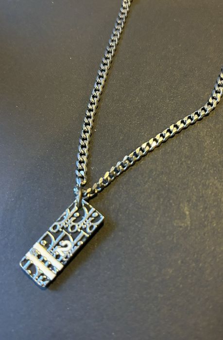Dior Christian Dior Pendant x Cuban Link Chain | Grailed
