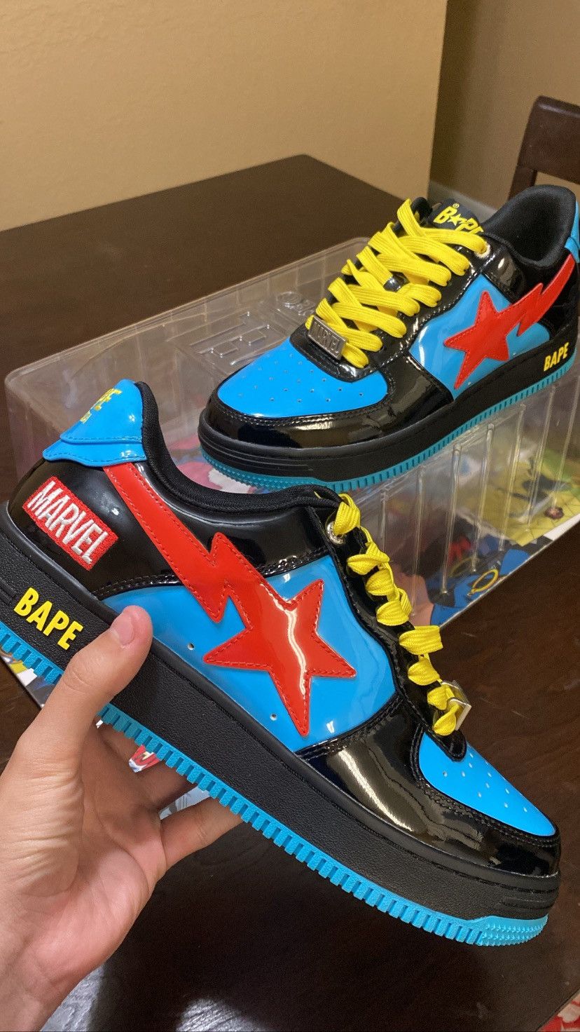 Bape Bape x Marvel Black Widow Bapesta | Grailed