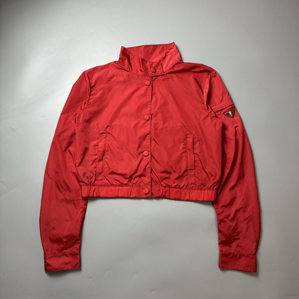 Prada Prada Red Plated Emblem Cropped jacket | Grailed