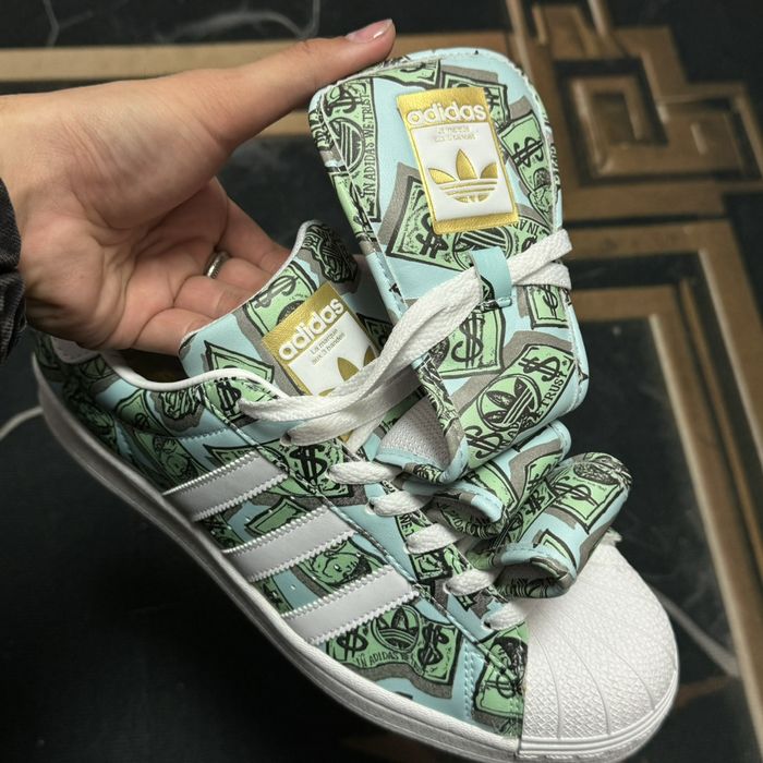 Adidas JEREMY SCOTT MONEY PRINT ADIDAS SUPERSTAR | Grailed