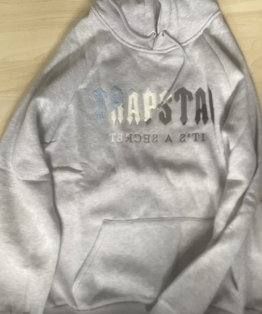 Trapstar London Trapstar Chenille Decoded Hooded Grey Tracksuit Ice ...