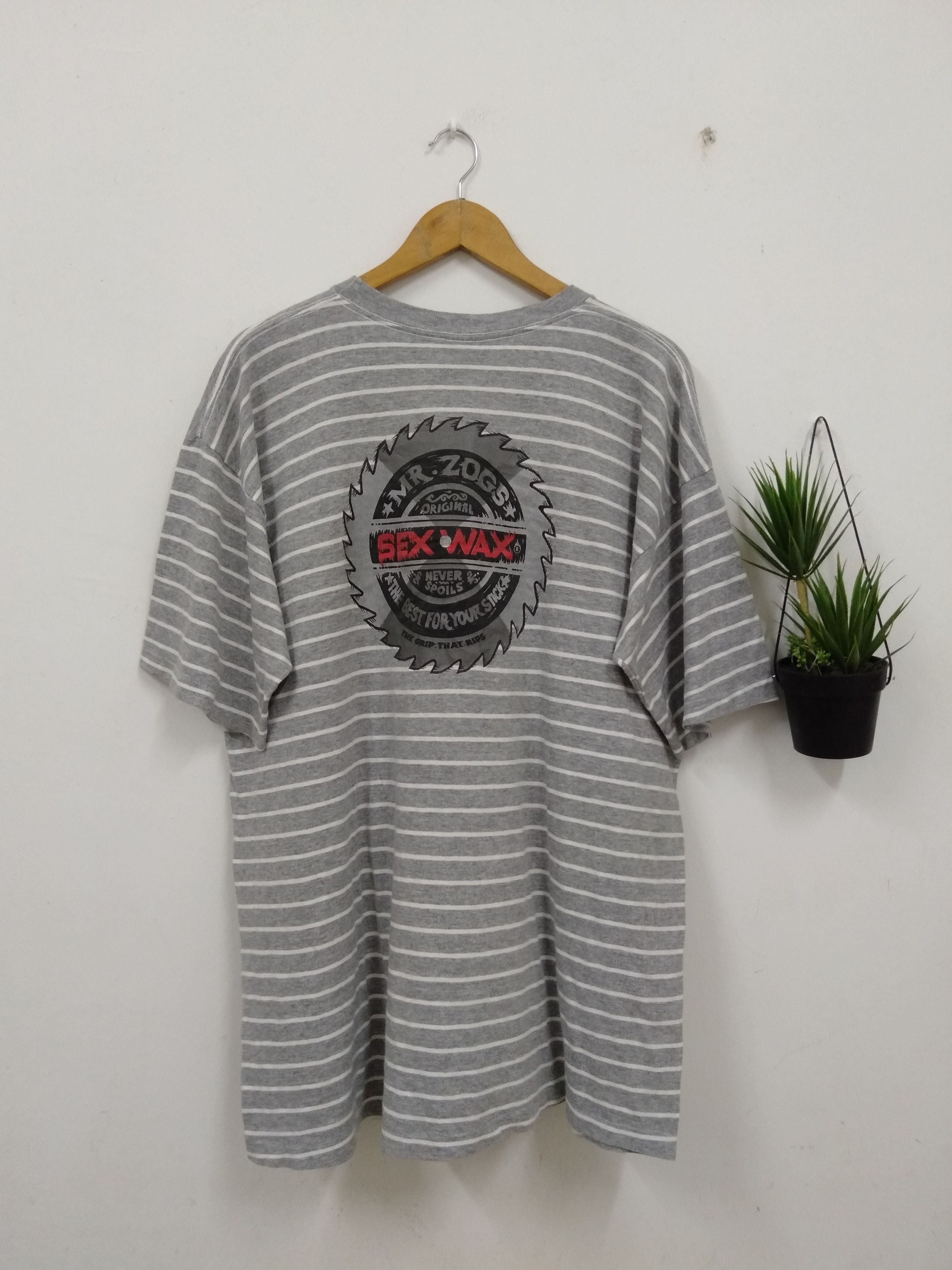 Vintage Vintage 90s Mr Zogs Sex Wax Promo Stripe T Shirt Grailed