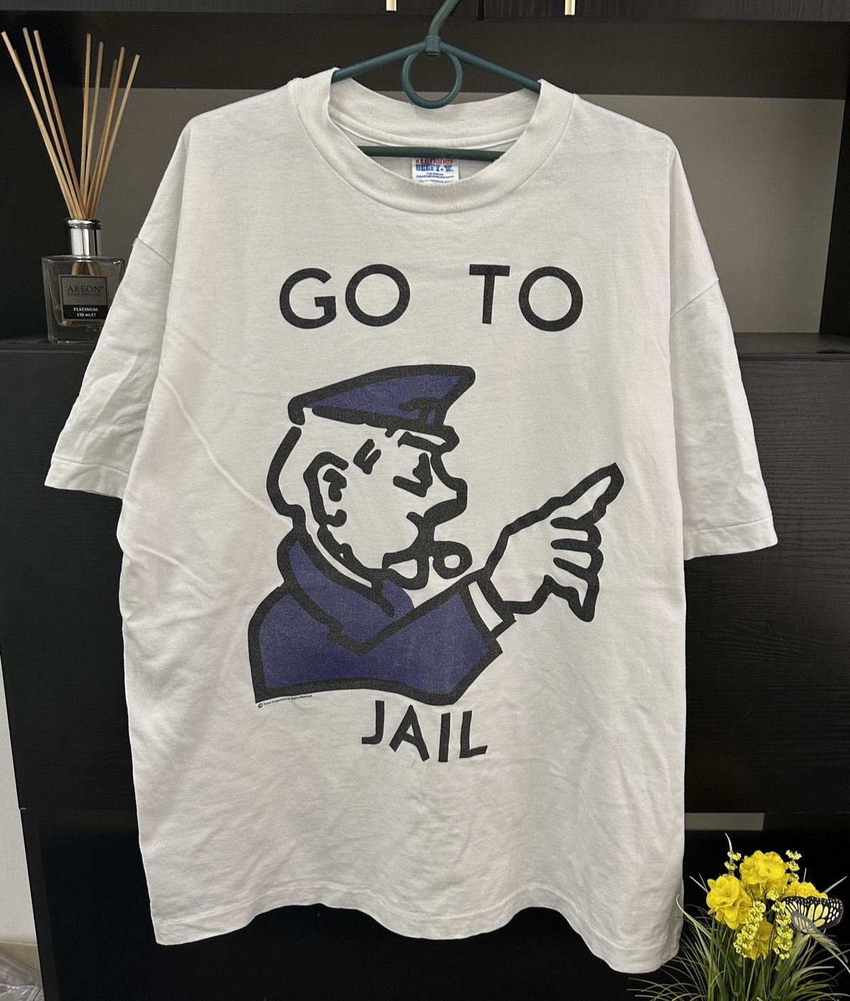 Streetwear Vintage 90’s Monopoly Go To Jail Single Stitch T-Shirt | Grailed