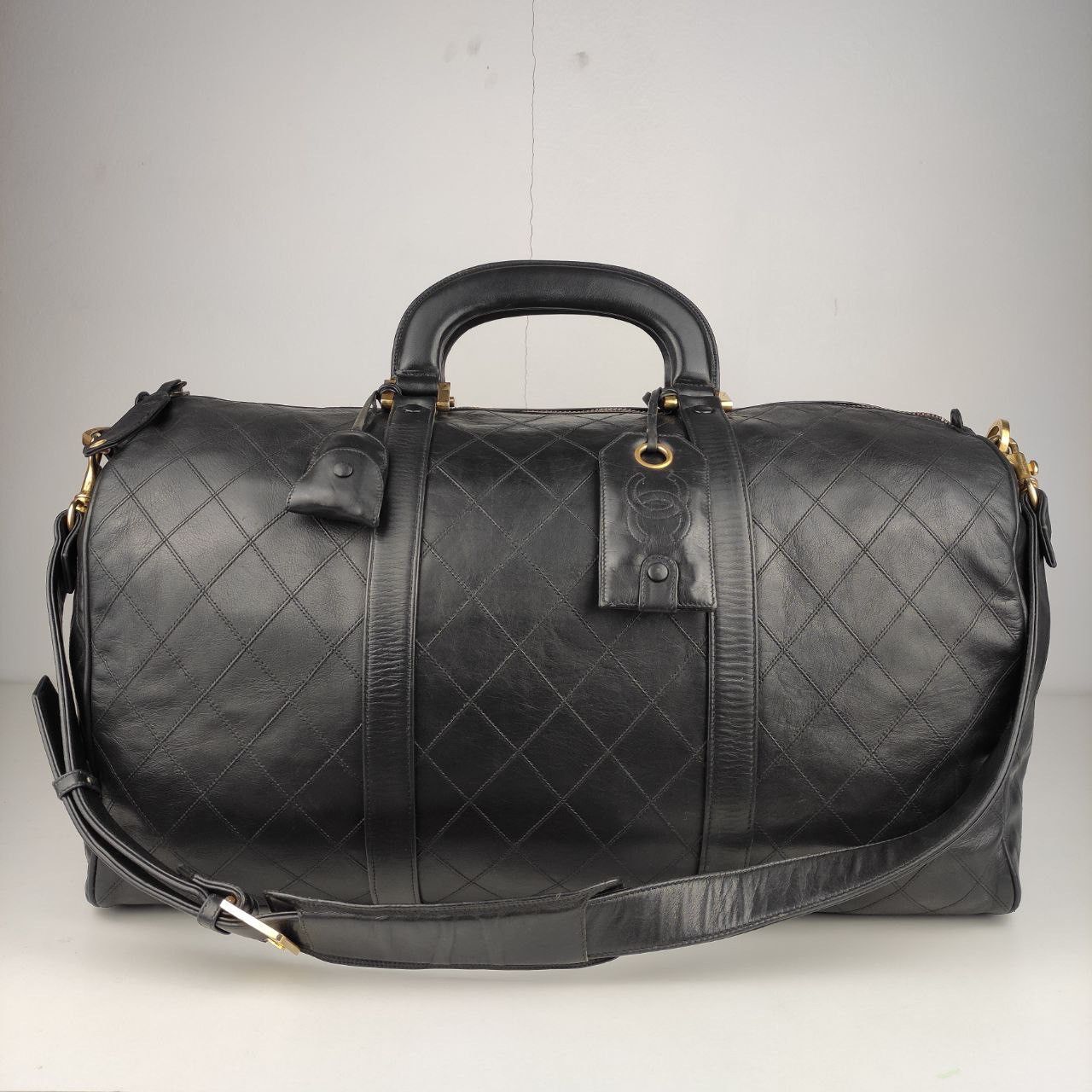 Chanel × Vintage Super Rare Vintage Chanel Quilted Lambskin Weekender ...