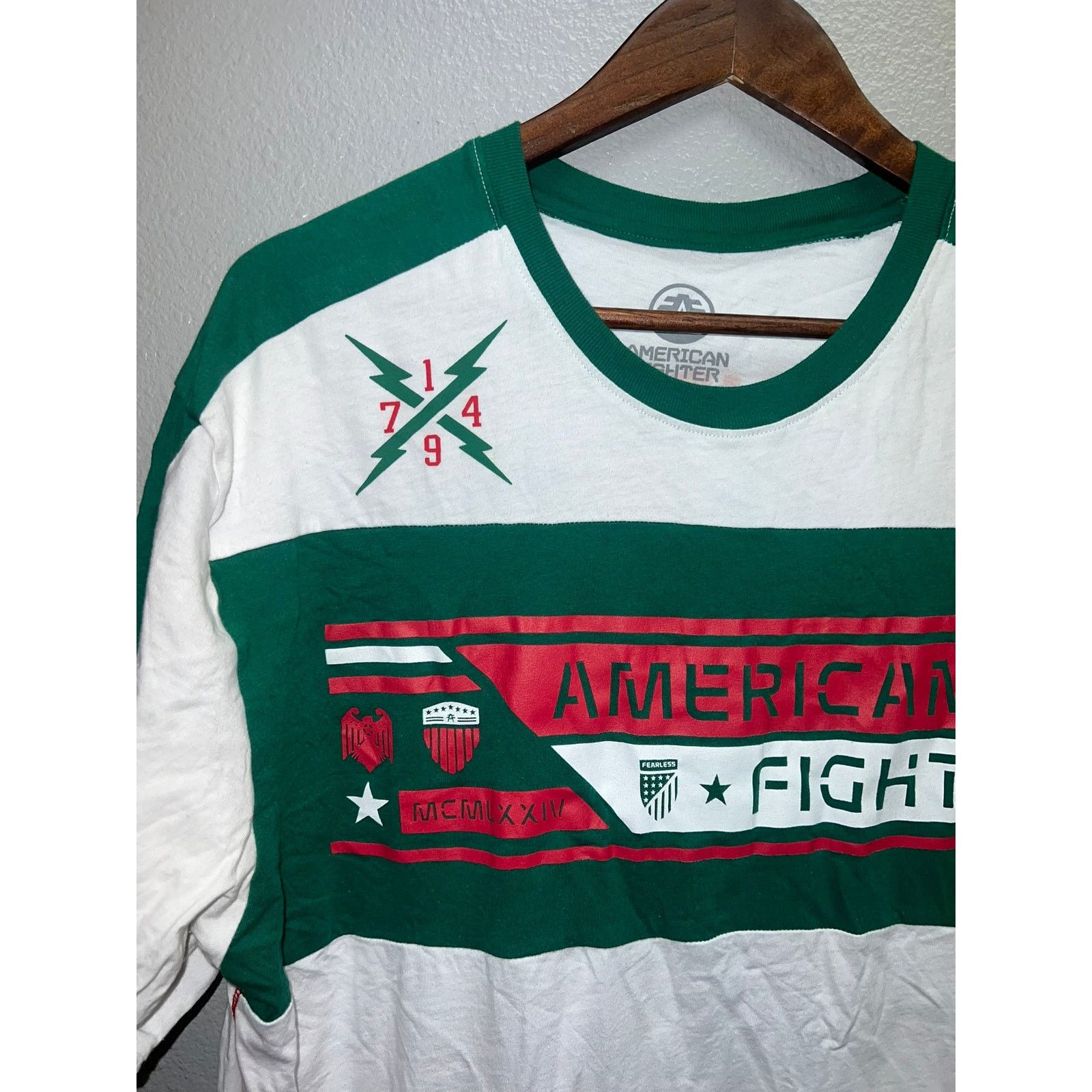 American Classics American Fighter Shirt AMF USA Athletics White Tee Y2K 2000s | Grailed