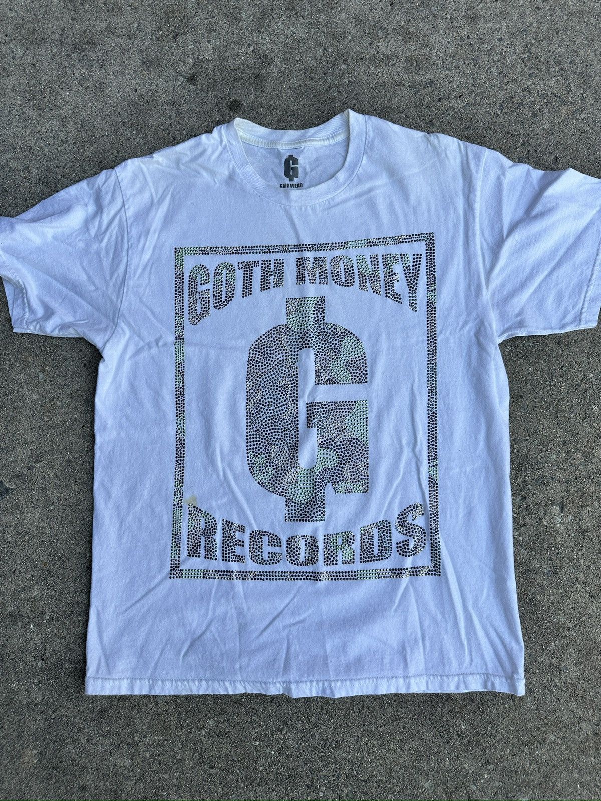 Drain Gang × Goth Money × S4LEM Goth money records camo rhinestone logo ...