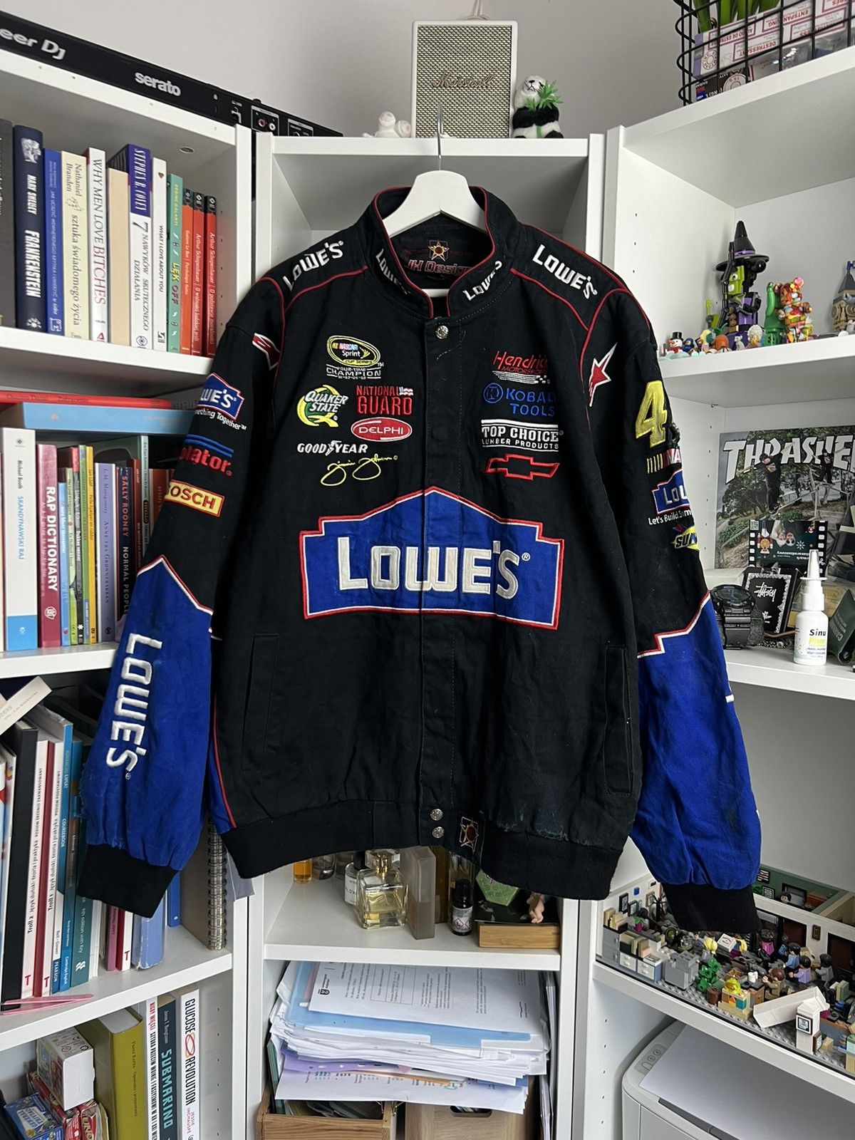 Vintage Vintage 90s JH DESIGN Lowe’s racing jacket XL nascar y2k 00s ...