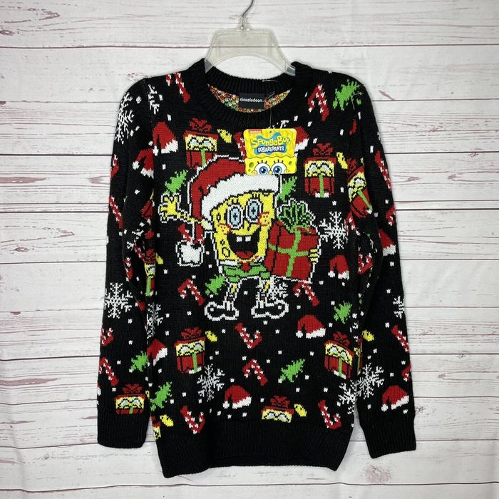 Nickelodeon New SpongeBob Square Pants Christmas Sweater Nickelodeon ...