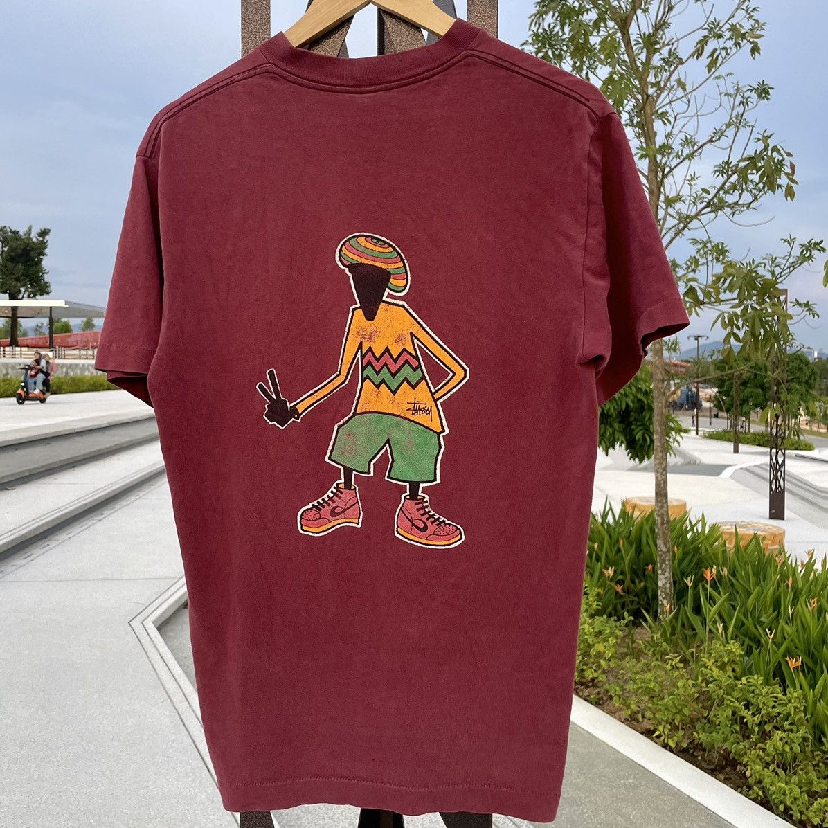 Streetwear × Stussy × Vintage Stussy Rasta Shadowman Vintage | Grailed