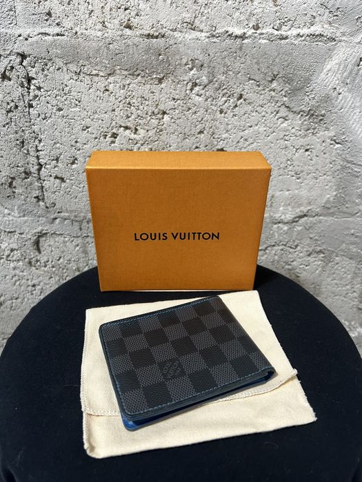 Louis Vuitton LOUIS VUITTON Damier Graphite Slender Wallet Blue | Grailed