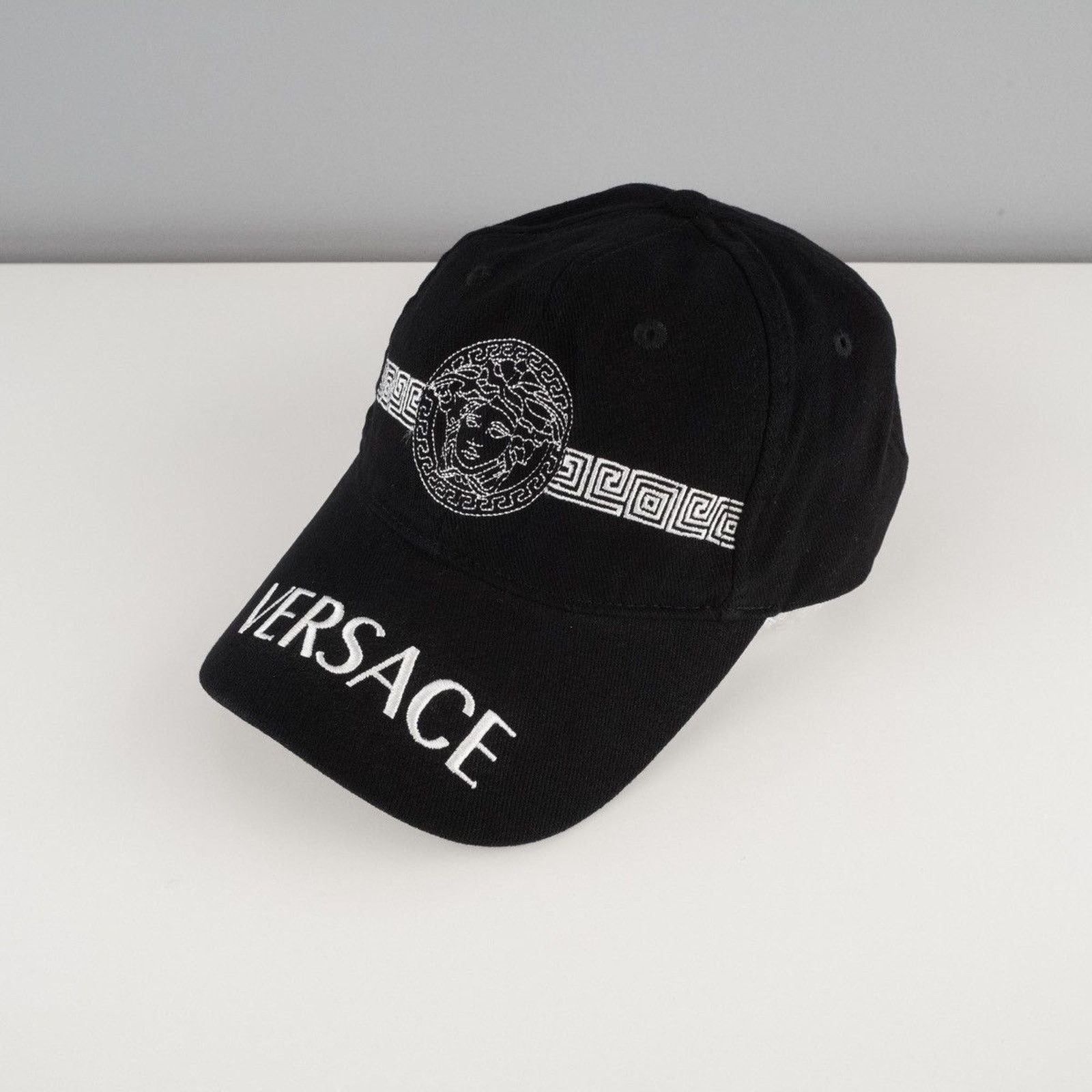 Versace Vintage gianni versace medusa logo black baseball cap hat | Grailed