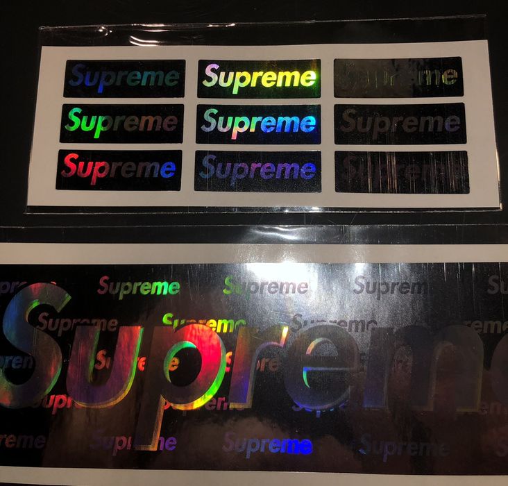 Supreme Supreme Holographic Box Logo Sticker (Set Of 2) | Grailed