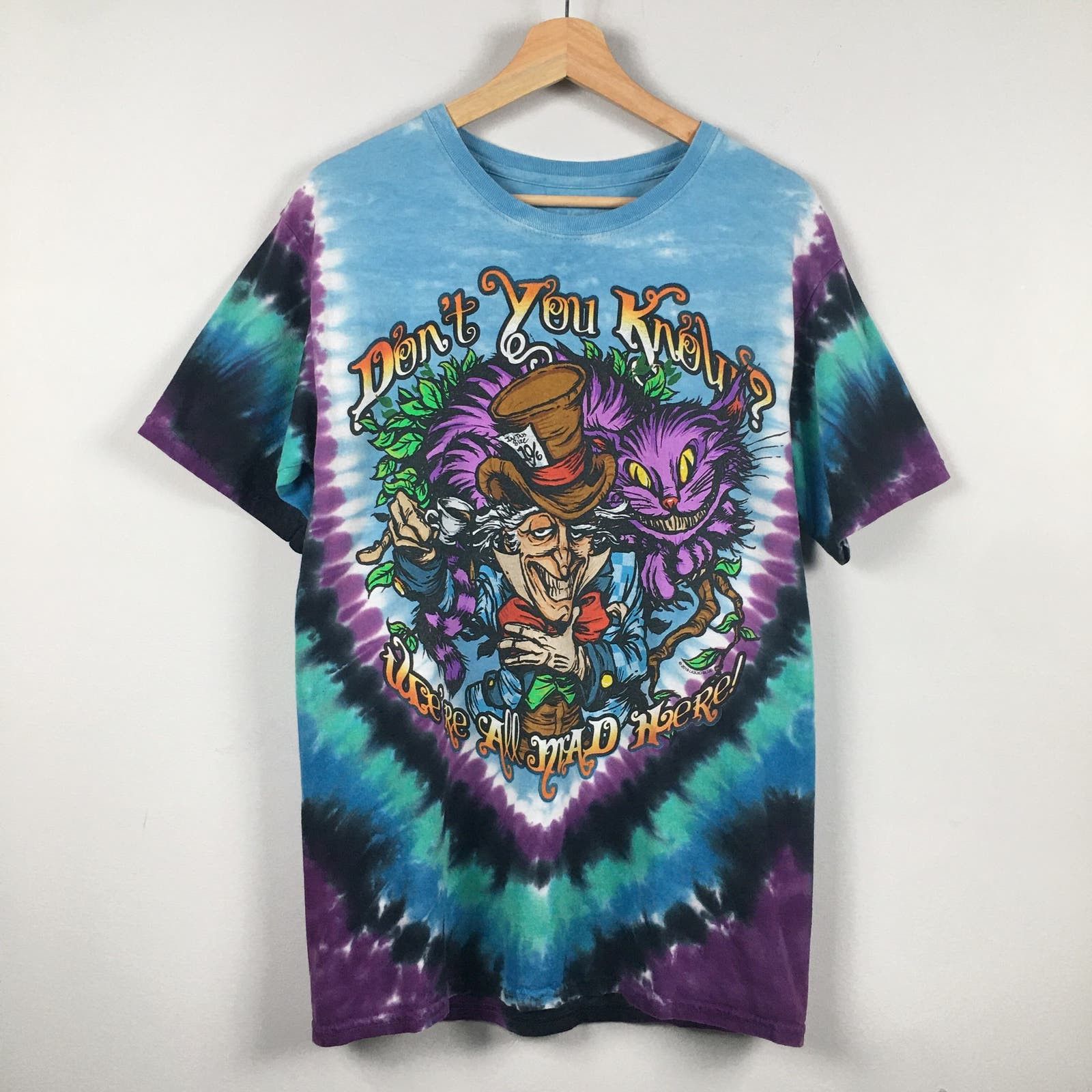 Liquid Blue Liquid Blue Alice in Wonderland Graphic Tie Dye T Shirt ...