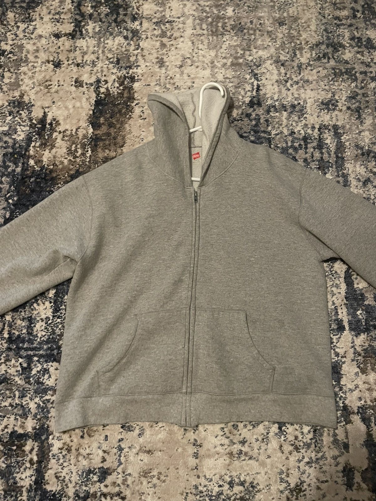 Vintage Grey Hanes Zip Up Hoodie | Grailed