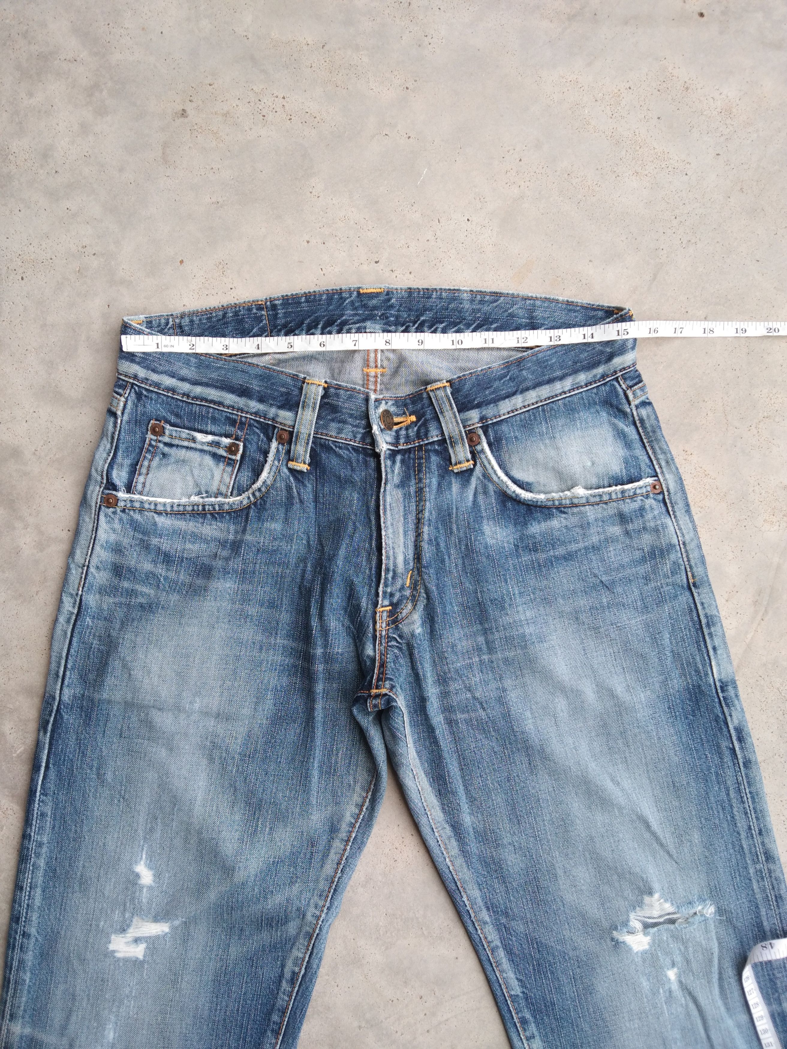 Japanese Brand Vintage Edwin 503 Faded Blue Distressed Jeans 30x32 ...