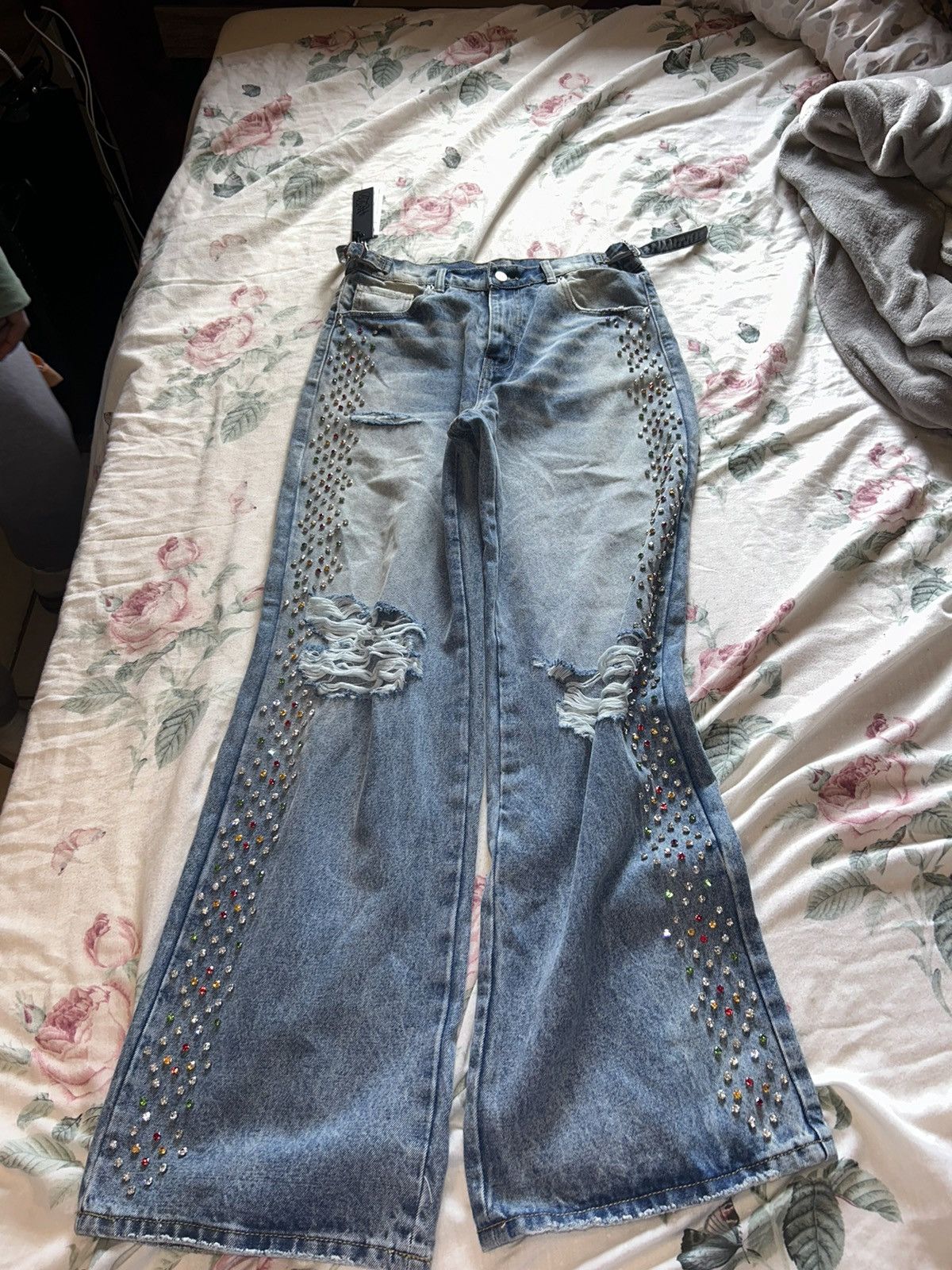 HMDD Crystal H Star Baggies | Grailed