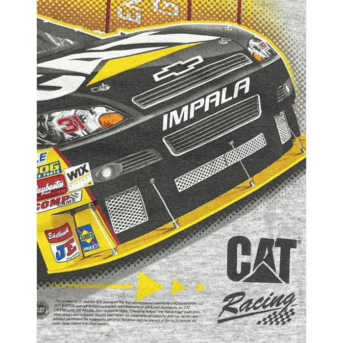 Vintage Vintage Nascar T Shirt Caterpillar CAT Jeff Burton Racing 90s ...