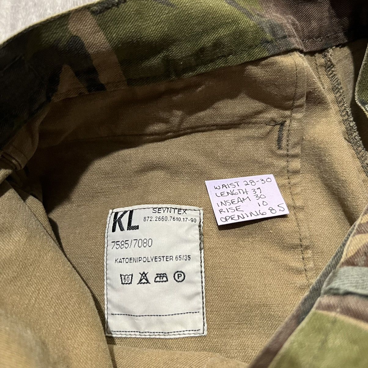 Military × Vintage VTG Dutch Seyntex Woodland Camo Military Field Cargo ...