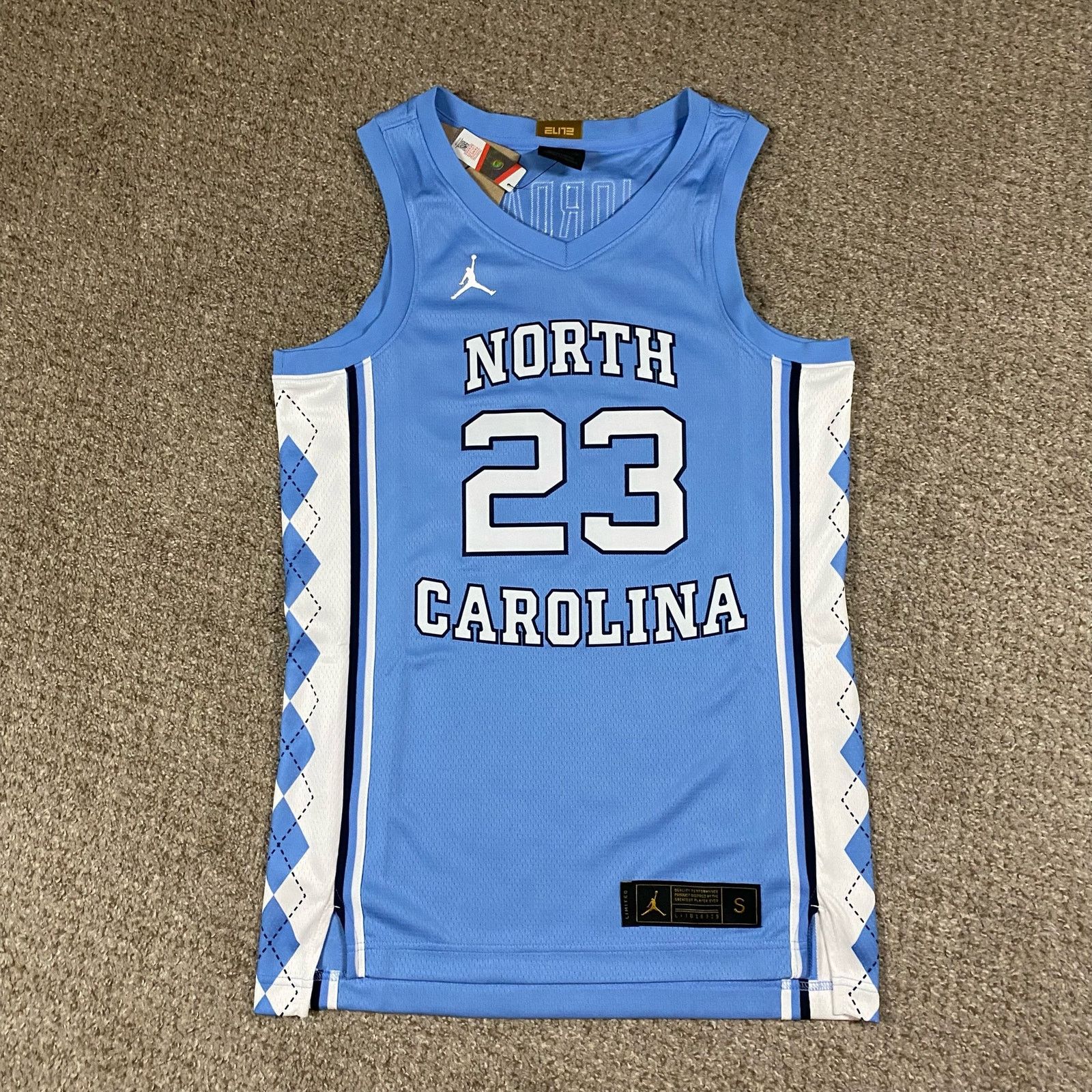 Nike Jordan Elite Michael Jordan UNC Basketball Jersey Stitched | Grailed