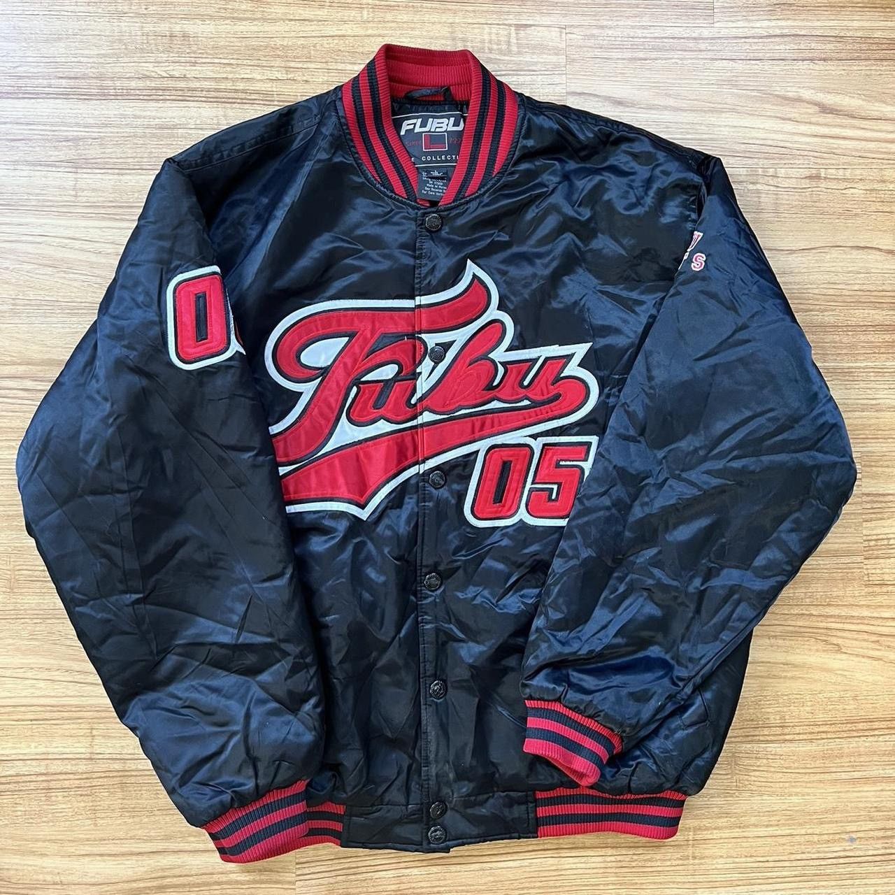 Vintage FUBU 05 Y2K Varsity Satin Jacket | Grailed