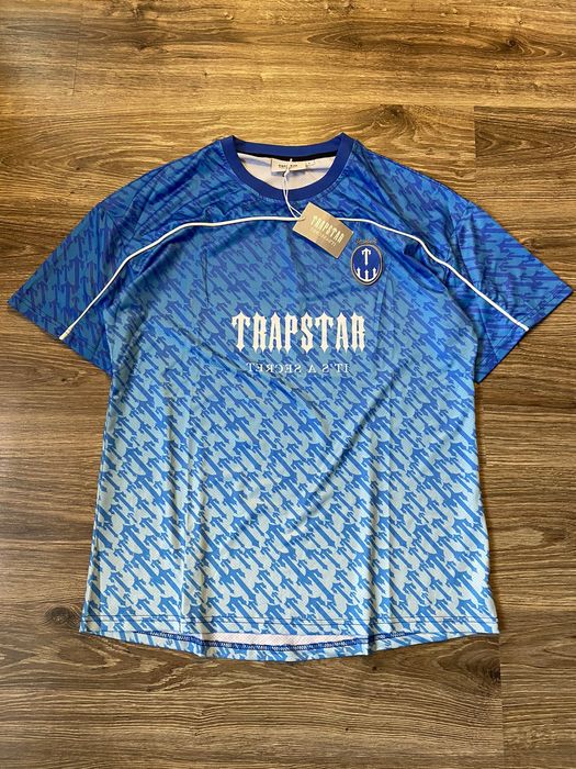 Soccer Jersey RARE Trapstar Y2K Blue Monogram Jersey Italian ...