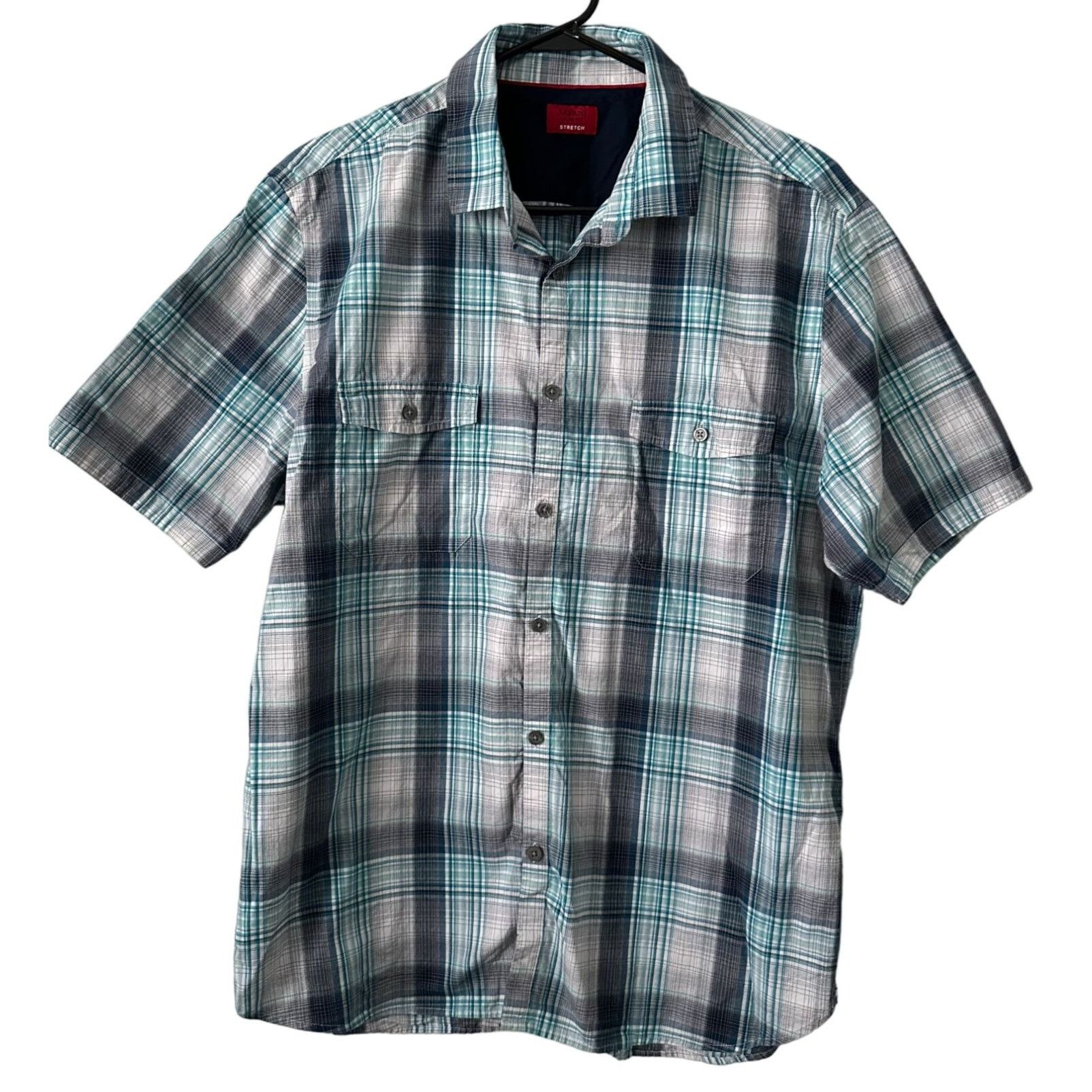 Alfani Alfani Mens Casual Shirt Size XL Extra Large Slim Fit Plaid ...