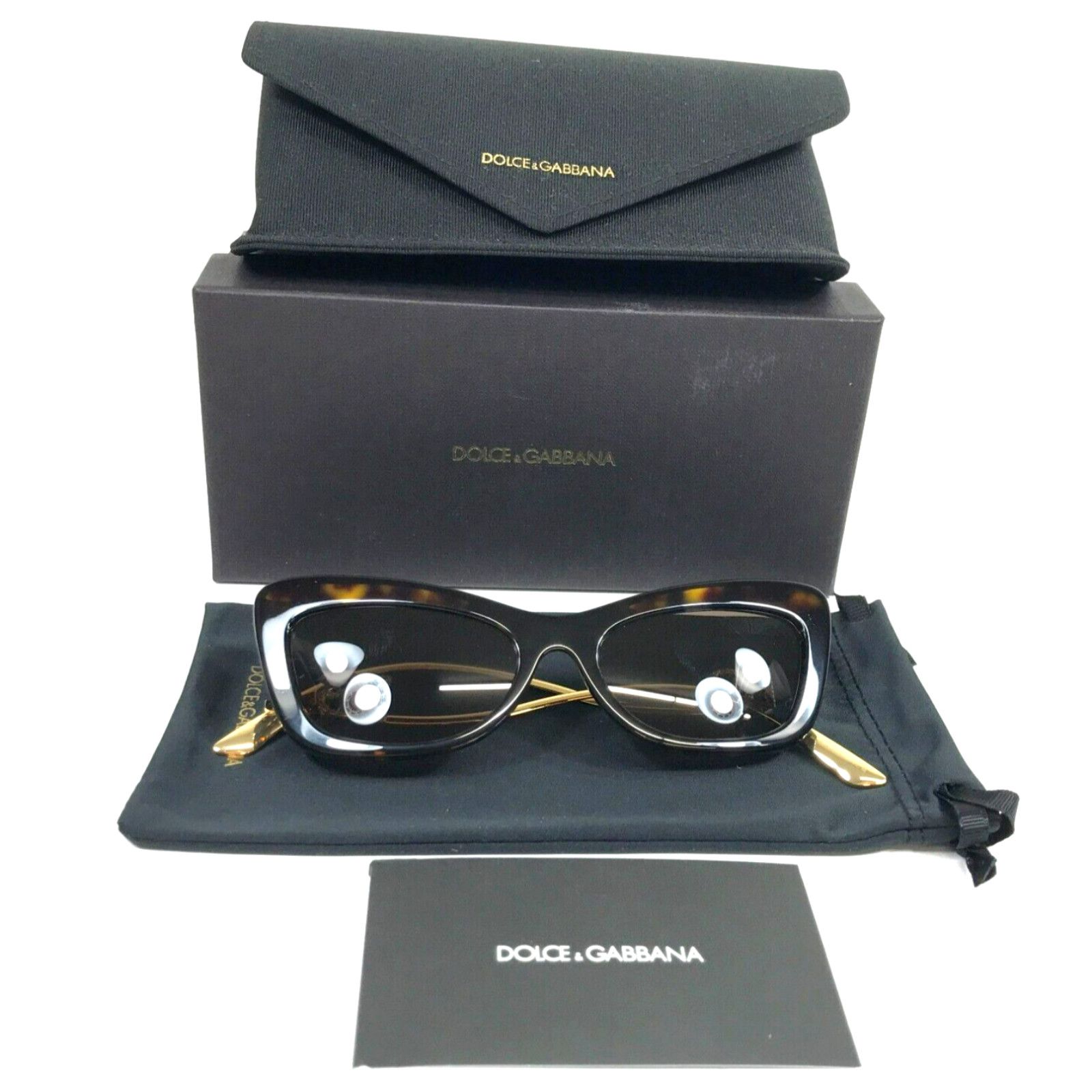 Dolce & Gabbana Dolce & Gabbana Sunglasses DG4467-B 502/73 Tortoise Gold Logos Brown Lenses ...