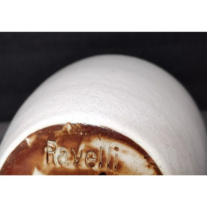 Vintage Dutch Holland Jaap Ravelli Pottery Vase, White and Brown Mid ...