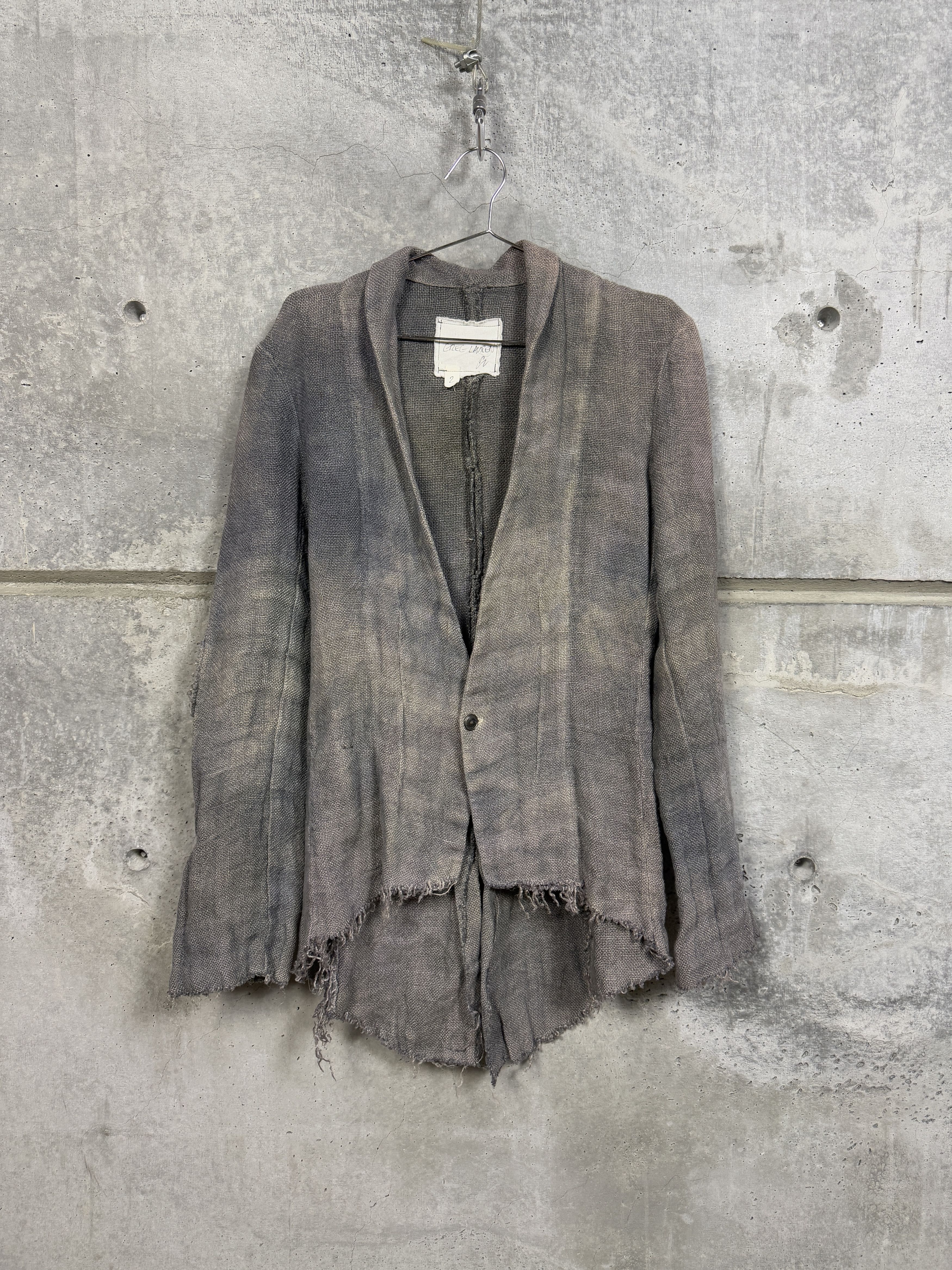 Greg Lauren Greg Lauren Modern Mozart Shawl Collar Burlap Linen Jacket ...