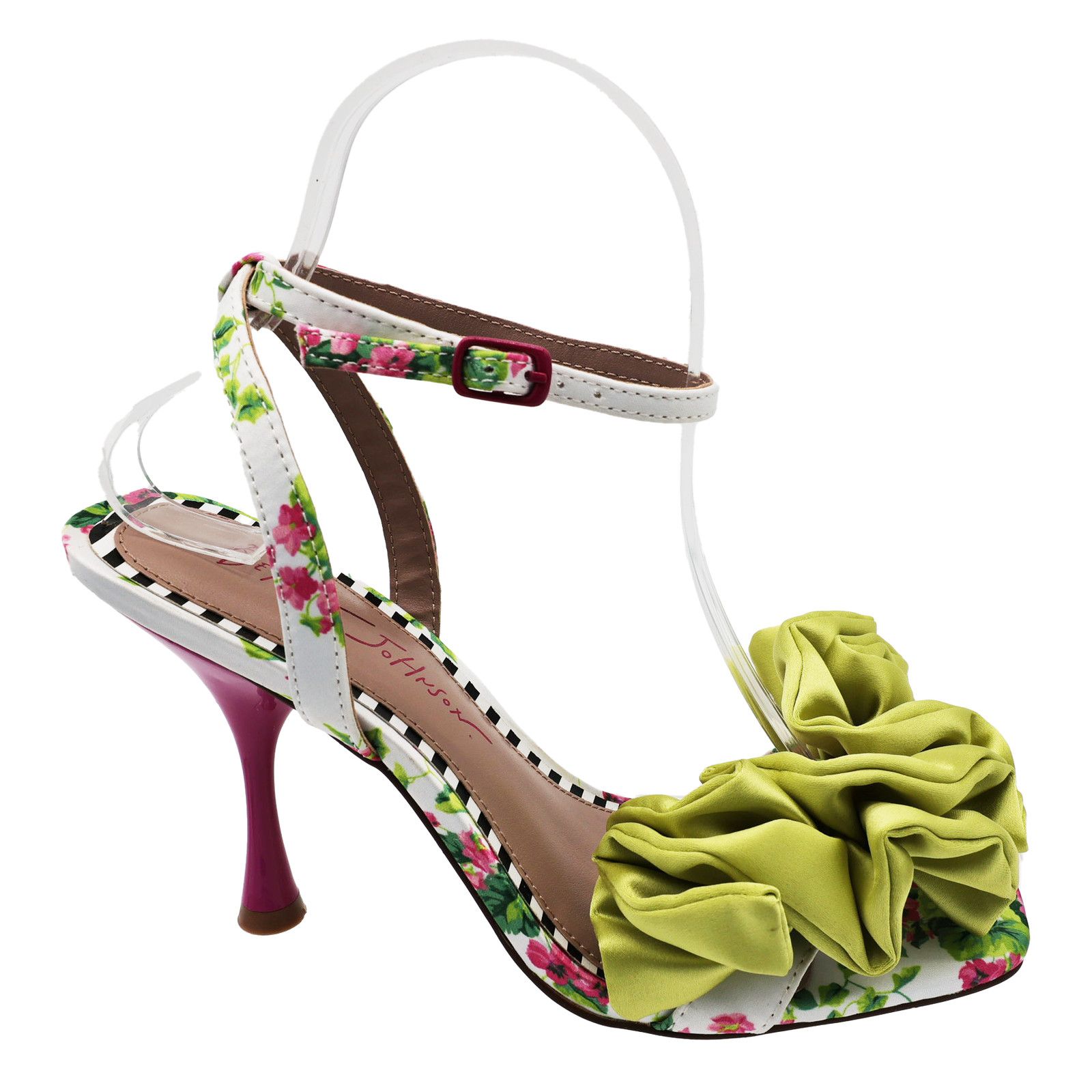 Betsey Johnson BETSEY JOHNSON Elmira Ruffled Floral Heel Sandals 8M ...