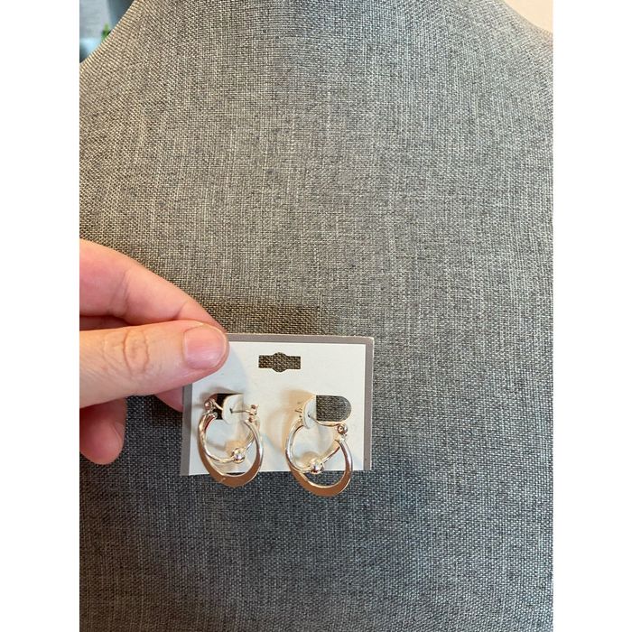 Generic Art Deco huggie hoop earrings | Grailed