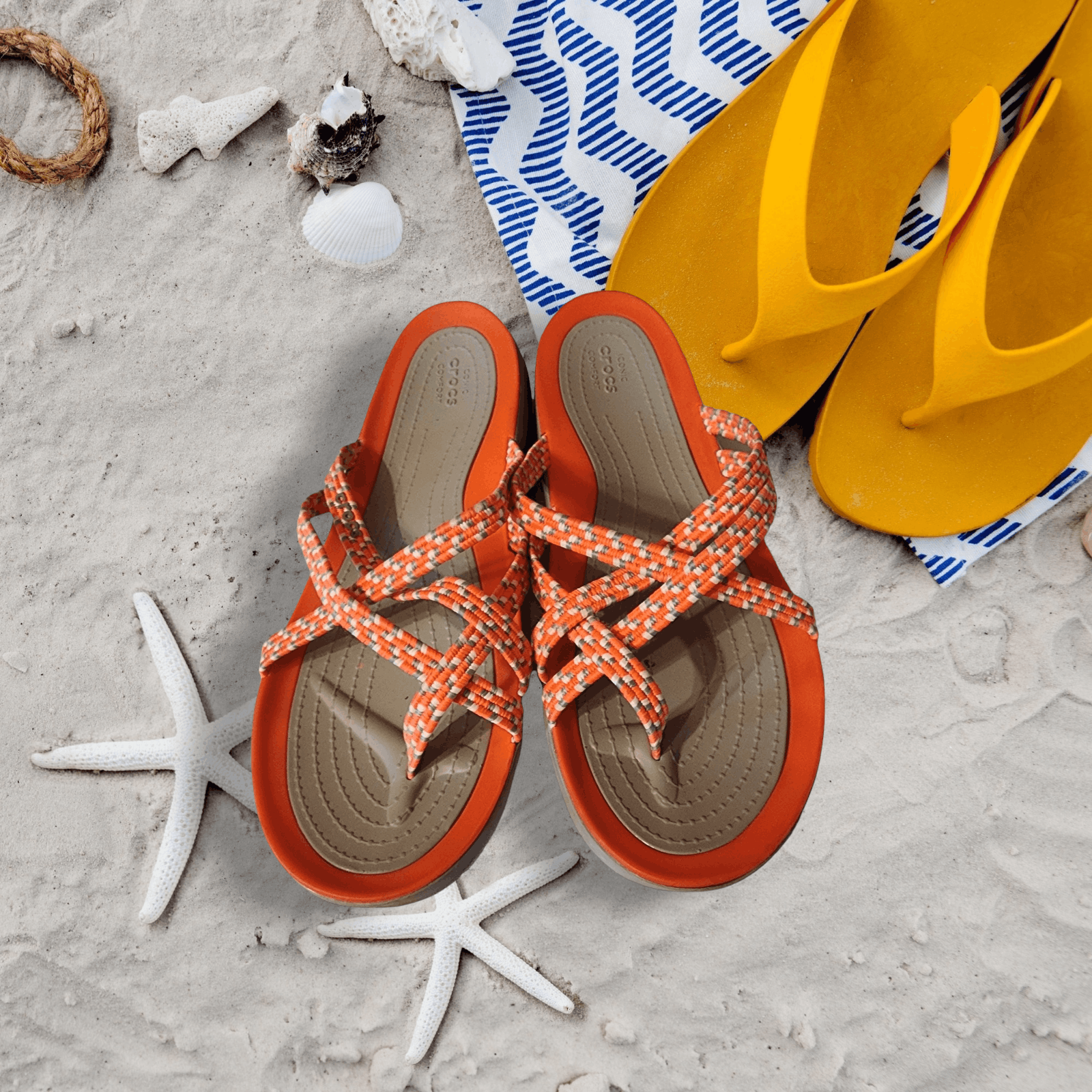 Crocs Crocs Swiftwater Braided Webbing Flip Flop | Grailed