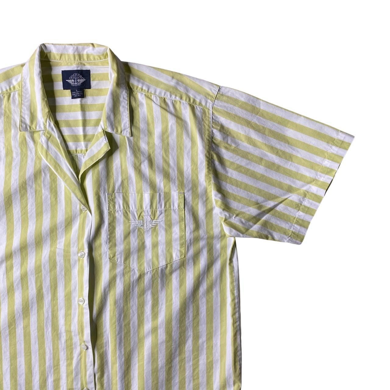 Dockers Women’s large yellow and white Dockers button up | Grailed