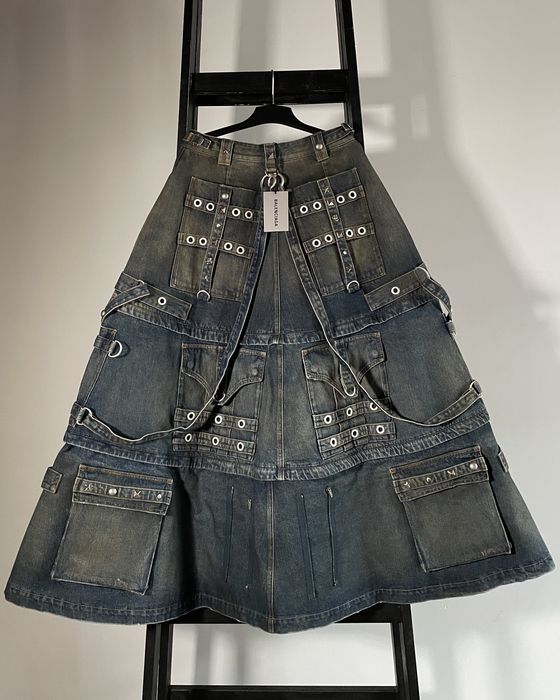 Balenciaga Balenciaga Raver Denim Maxi Skirt | Grailed