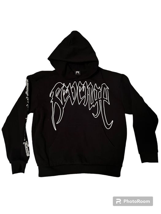Revenge Revenge Hoodie Black White Letters RARE | Grailed