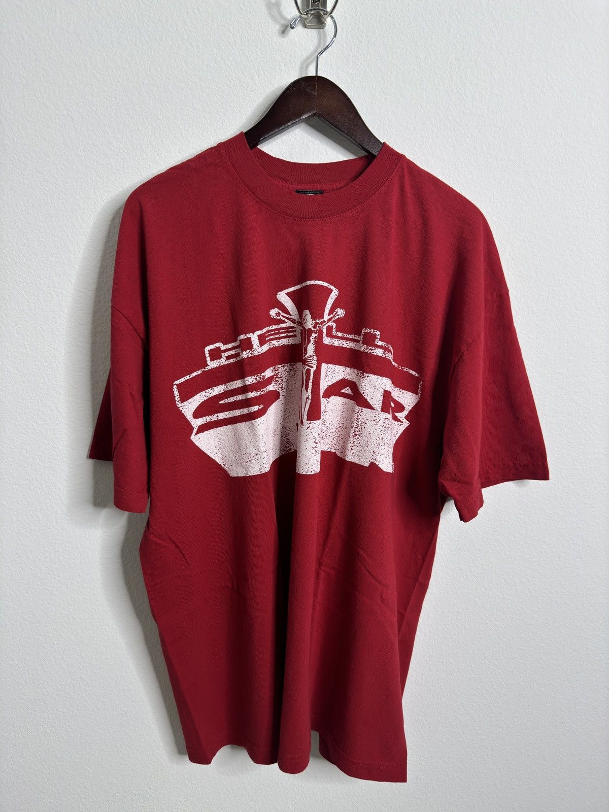 HELLSTAR Hellstar Studios Jesus Emblem Tee Red | Grailed