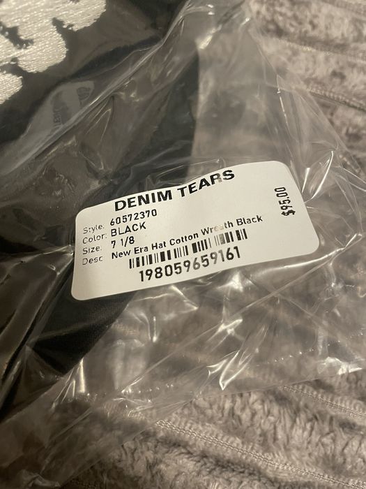 DENIM TEARS Denim Tear New Era Black sz 7 1/8 | Grailed