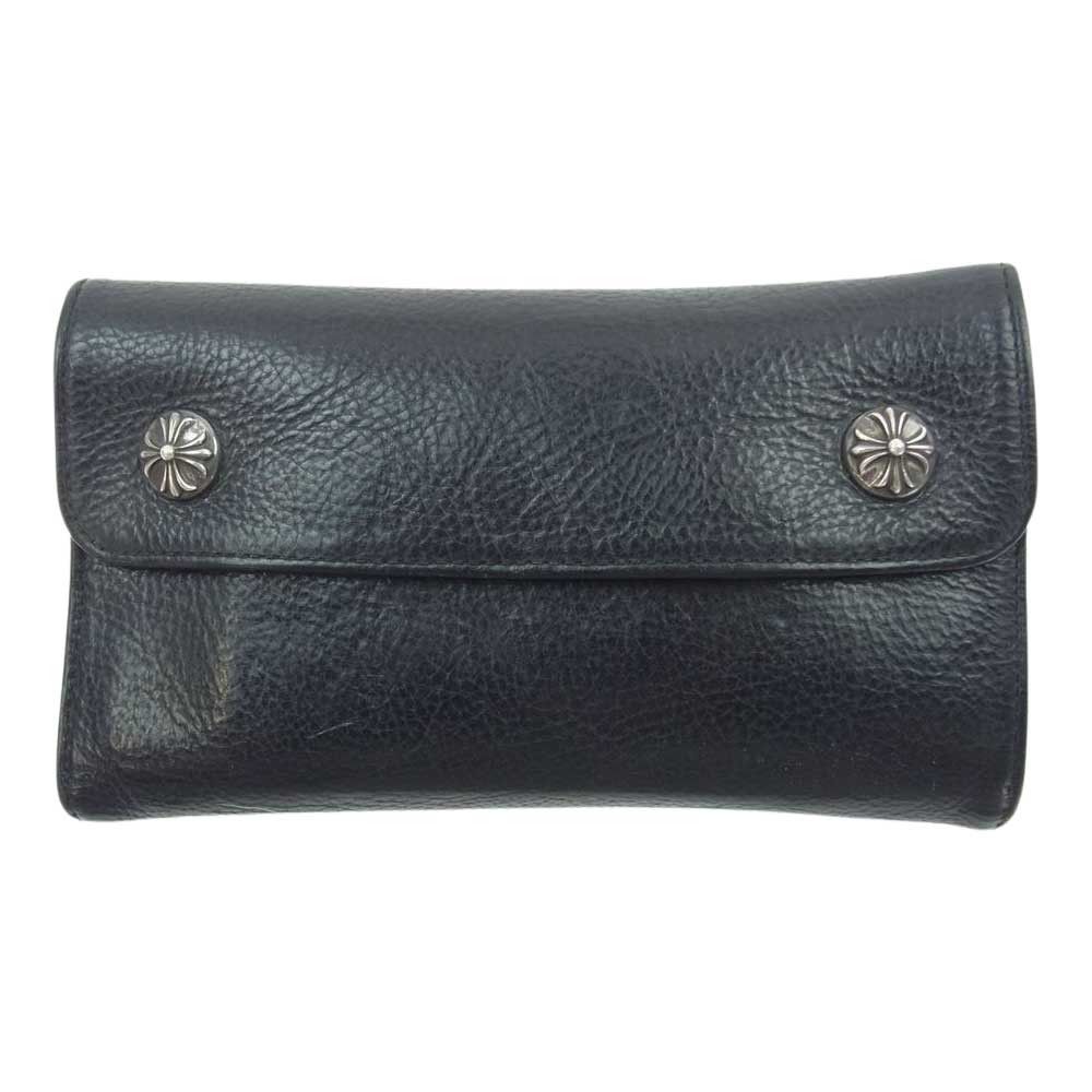 Chrome Hearts WITH PURCHASE RECEIPT WAVE BALL CROSS BUTTON LEATHER ...