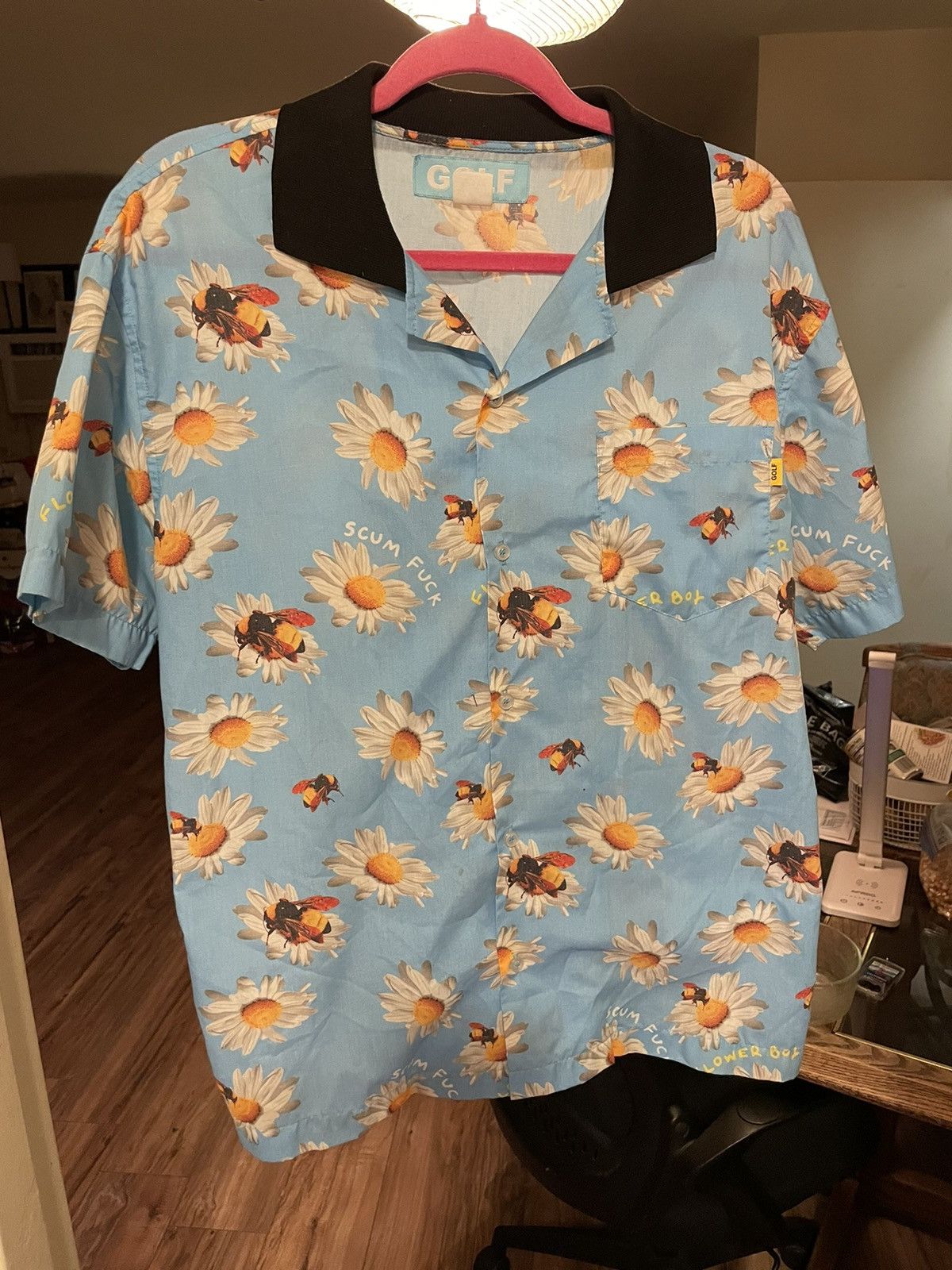 Golf Wang × Tyler The Creator FLOWER BOY BEE BUTTON UP SHIRT | Grailed