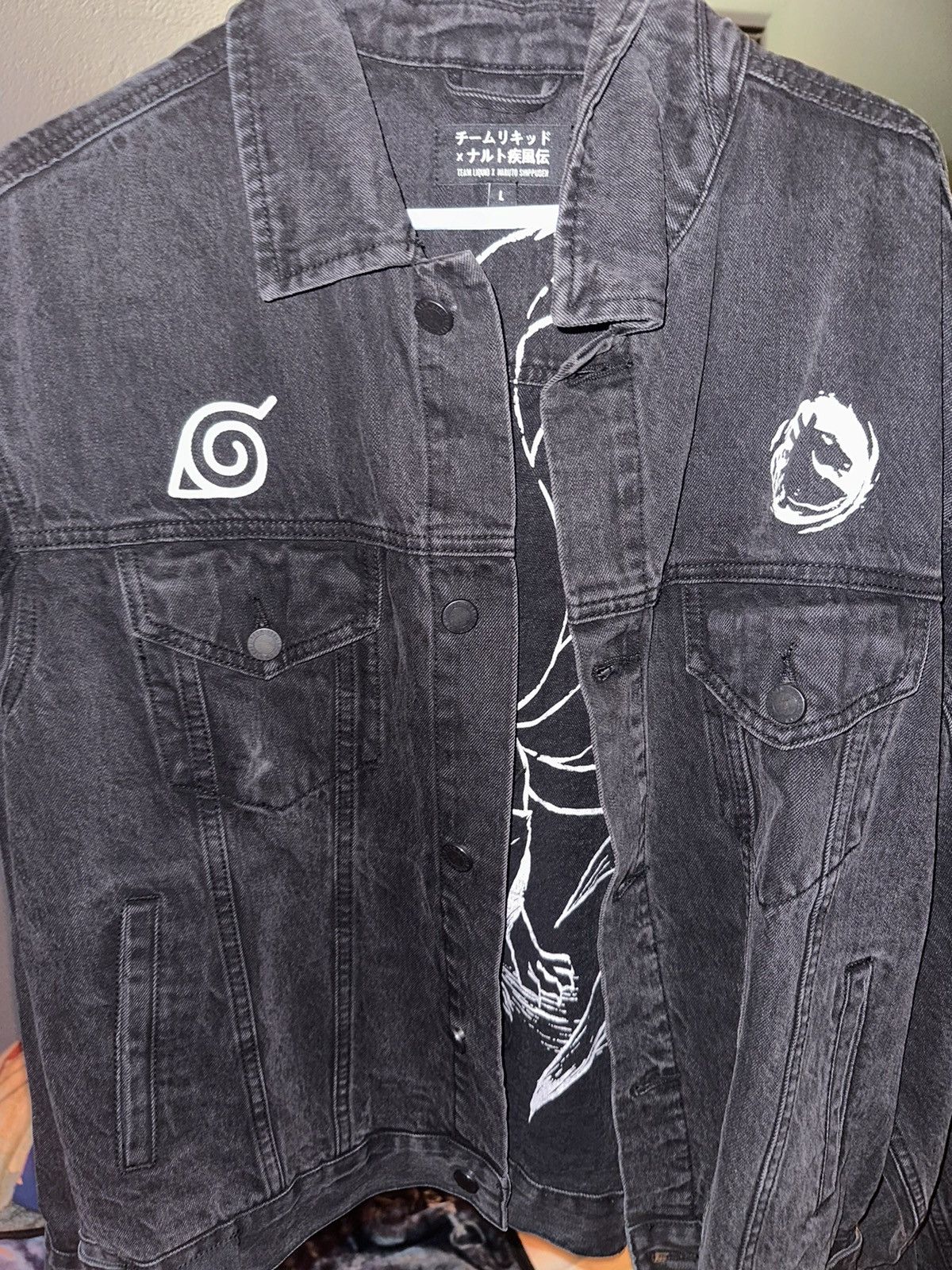 Streetwear Liquid x Naruto Denim Jacket | Grailed
