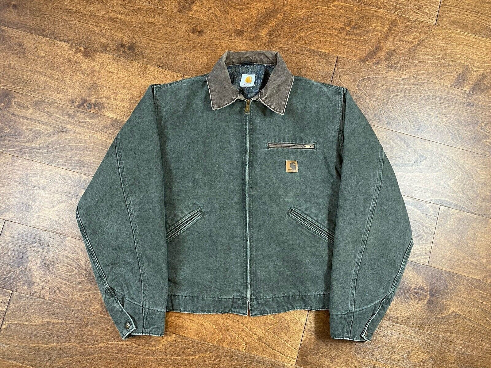 Carhartt Carhartt Detroit Jacket J97 MOSS Green Blanket Lined Medium ...