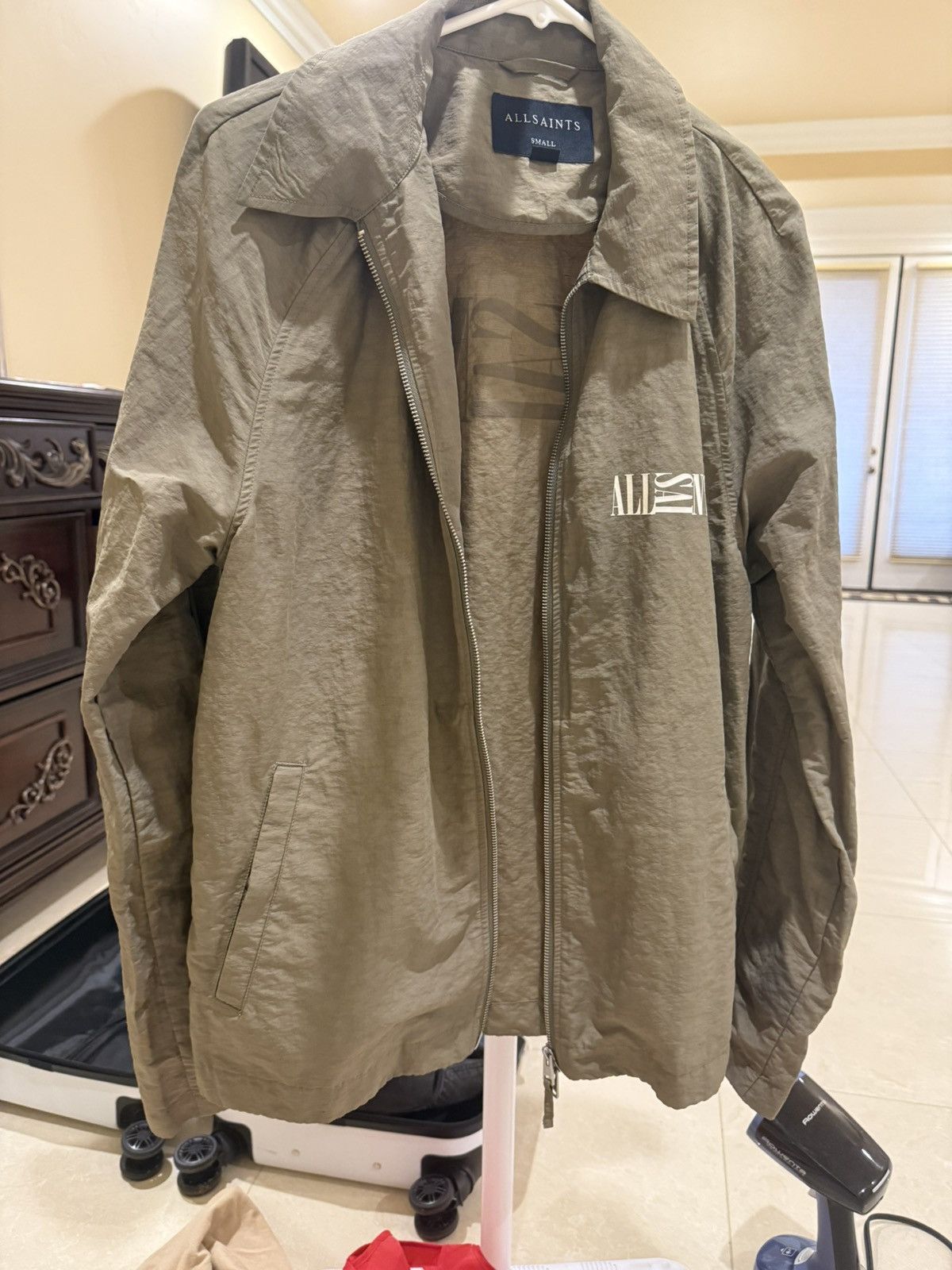 Allsaints All Saints Logo Green Jacket | Grailed