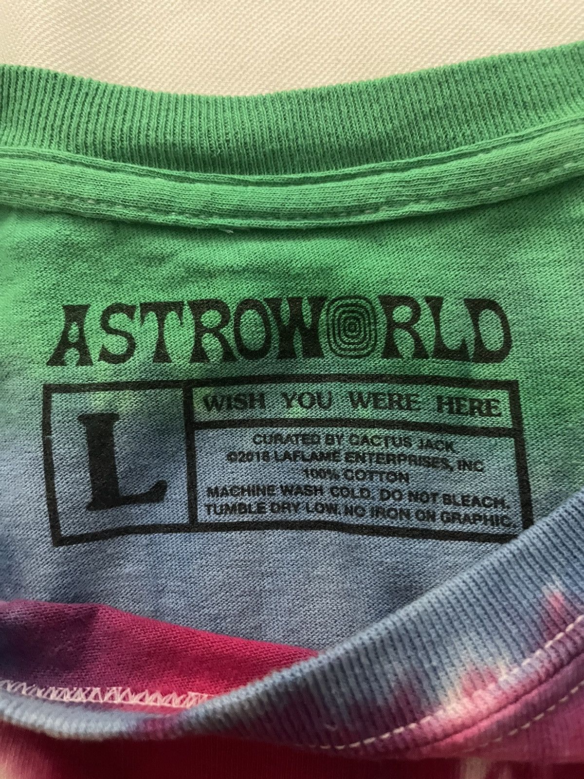 Travis Scott Astroworld Tie Dye Smiley Tee | Grailed