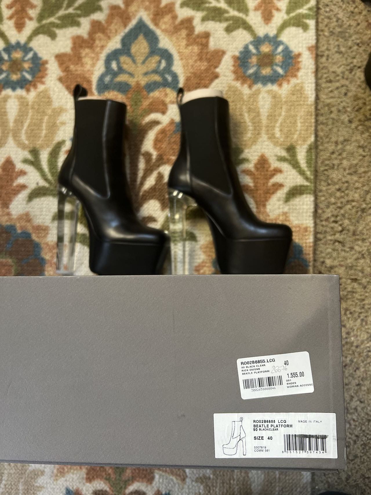 Rick Owens High Beatle Platform Boots | Grailed